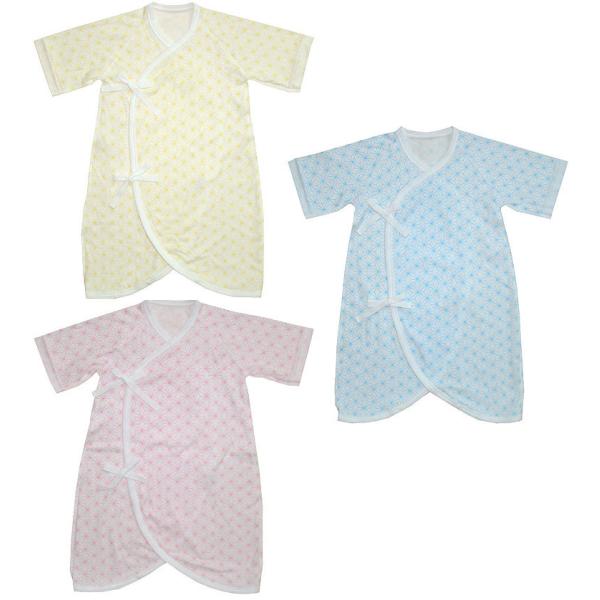 麻は成長が早く、まっすぐ伸びることから、子どもの成長を願う文様です。スムース素材の新生児コンビ肌着です。日本製の安心品質です。★袖と脇は外縫いで、縫製面がお肌に当りません。肩もフラットシーマ縫製で、ゴロツキがなく、赤ちゃん快適。デリケートな...