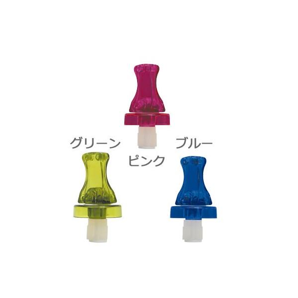 ◎配送方法：通常：宅配便（メール便不可商品）◎商品名：flow ボトルストッパー◎品番：WF008GR、WF008PI、WF008BL◎商品特徴：飲みきれなかったワインボトルだけでなく、オリーブオイル等アイデア次第で多彩な活用方法を楽しんで...