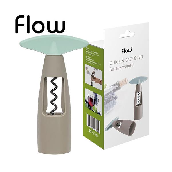 ◎配送方法：通常：宅配便（メール便不可商品）◎商品名：flow ワインコルク抜◎品番：WF016BR◎商品特徴：時計方向に回すだけでコルクが上がってくる簡単ワンタッチアクションタイプ持ちやすいハンドル部と落ち着いたカラーが魅力です。