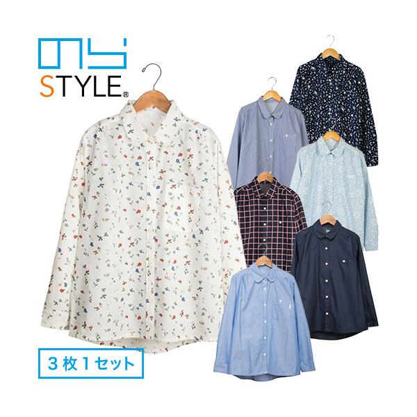 ◎配送方法：通常：宅配便（メール便不可商品）◎商品名：農家さんブラウス(3枚セット)◎メーカー：のらスタイル◎品番：NSR-515◎素材：綿100%◎ブランド：のらスタイル◎仕様：袖口ハーフゴム（袖口はボタンとゴムの組み合わせ。手首を締め付...