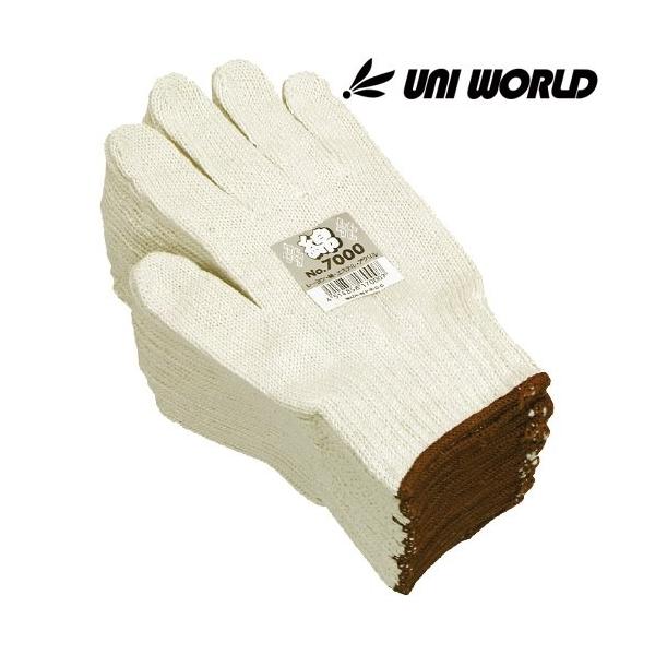 ◎配送方法：通常：宅配便（メール便不可商品）◎商品名：混紡 5本編み 12双×10セット(120双入り) ◎メーカー：ユニワールド◎品番：7000◎素材：綿・レーヨン・ポリエステル・アクリル◎仕様：1ダースあたり約750g◎シリーズ：軍手