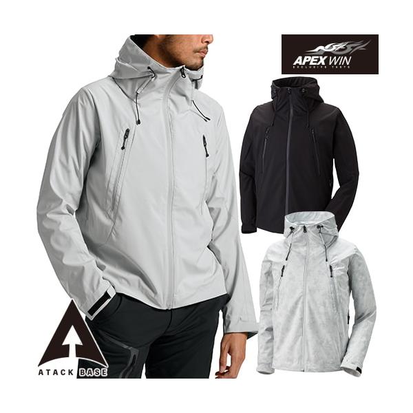 ◎配送方法：通常：宅配便（メール便不可商品）◎商品名：透湿防風ジャケット◎メーカー：アタックベース（ATACK BASE）◎品番：10354◎素材：ポリエステル100％　透湿撥水／防風　ストレッチ◎機能：耐水圧10000mm、透湿10000...
