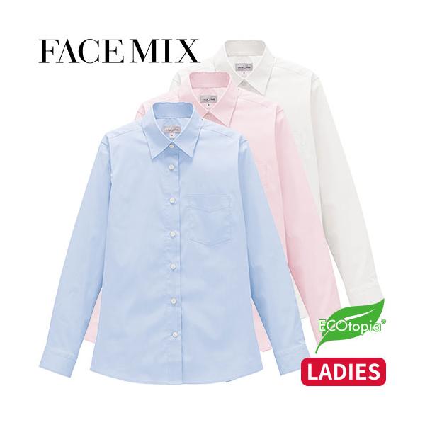 ◎配送方法：通常：宅配便（メール便不可商品）◎商品名：レディスレギュラーカラー長袖ブラウス◎メーカー：FACEMIX◎品番：FB4048L◎素材：ブロード（ポリエステル82％・綿15％・ポリウレタン3％）◎機能：ECOtopia（エコトピア...