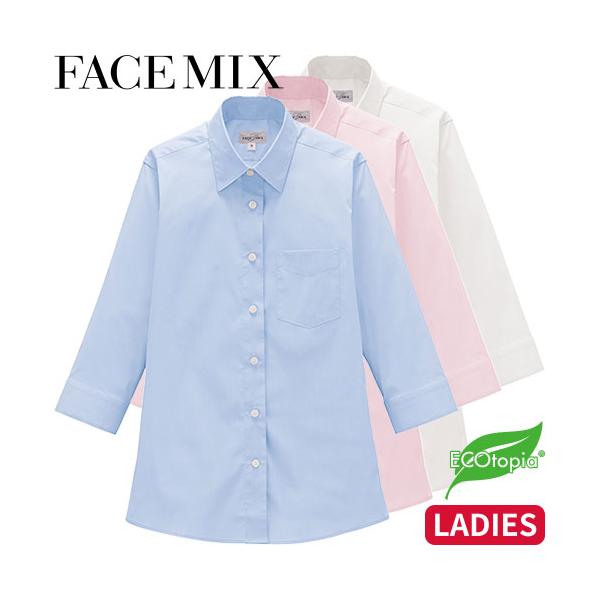 ◎配送方法：通常：宅配便（メール便不可商品）◎商品名：レディスレギュラーカラー七分袖ブラウス◎メーカー：FACEMIX◎品番：FB4049L◎素材：ブロード（ポリエステル82％・綿15％・ポリウレタン3％）◎機能：ECOtopia（エコトピ...