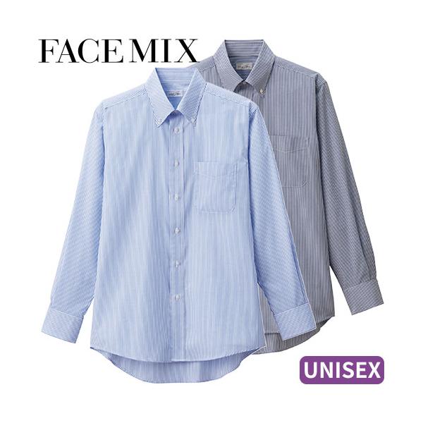 ◎配送方法：通常：宅配便（メール便不可商品）◎商品名：ユニセックスボタンダウン長袖シャツ◎メーカー：FACEMIX◎品番：FB4563U◎素材：ブロード（ポリエステル65％・綿35％）◎機能：Polygiene StayFresh( ポリジ...