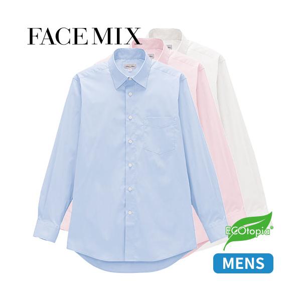 ◎配送方法：通常：宅配便（メール便不可商品）◎商品名：メンズレギュラーカラー長袖シャツ◎メーカー：FACEMIX◎品番：FB5055M◎素材：ブロード（ポリエステル82％・綿15％・ポリウレタン3％）◎機能：ECOtopia（エコトピア）、...