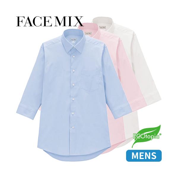 ◎配送方法：通常：宅配便（メール便不可商品）◎商品名：メンズレギュラーカラー七分袖シャツ◎メーカー：FACEMIX◎品番：FB5056M◎素材：ブロード（ポリエステル82％・綿15％・ポリウレタン3％）◎機能：ECOtopia（エコトピア）...