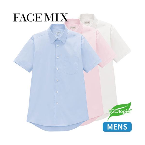 ◎配送方法：通常：宅配便（メール便不可商品）◎商品名：メンズレギュラーカラー半袖シャツ◎メーカー：FACEMIX◎品番：FB5057M◎素材：ブロード（ポリエステル82％・綿15％・ポリウレタン3％）◎機能：ECOtopia（エコトピア）、...