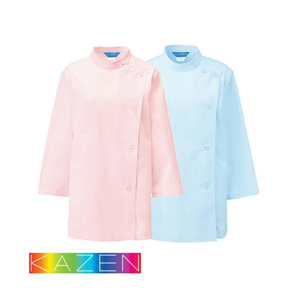 ◎配送方法：通常：宅配便（メール便不可商品）◎商品名：レディス医務衣七分袖◎メーカー：KAZEN(カゼン)◎品番：361-71、361-73◎素材：織物素材：ポプリンポリエステル65％・綿35％厚さ★ ☆☆☆／ 防透性 ★ ☆☆☆◎機能：制...