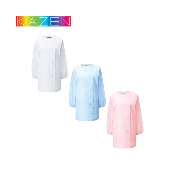 ◎配送方法：通常：宅配便（メール便不可商品）◎商品名：女子調理衣 長袖◎メーカー：KAZEN(カゼン)◎品番：750-30、750-31、750-33◎規格：O-157対応制菌加工◎素材：ブロード（ポリエステル65％・綿35％）◎機能：制菌...