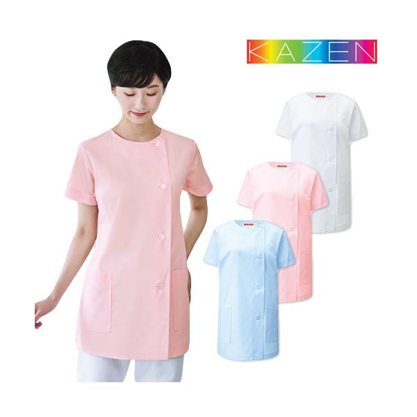 ◎配送方法：通常：宅配便（メール便不可商品）◎商品名：女子調理衣 半袖◎メーカー：KAZEN(カゼン)◎品番：751-30、751-31、751-33◎規格：O-157対応制菌加工◎素材：ブロード（ポリエステル65％・綿35％）◎機能：制菌...