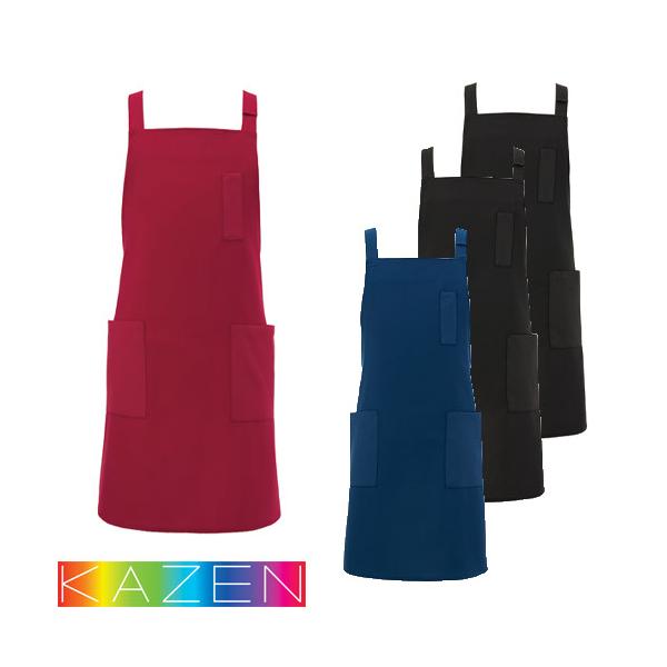 ◎配送方法：通常：宅配便（メール便不可商品）◎商品名：胸当てエプロン◎メーカー：KAZEN(カゼン)◎品番：KZN493-63、KZN493-65、KZN493-68、KZN493-69◎素材：RENU制電ポプリン（ポリエステル100%）◎...