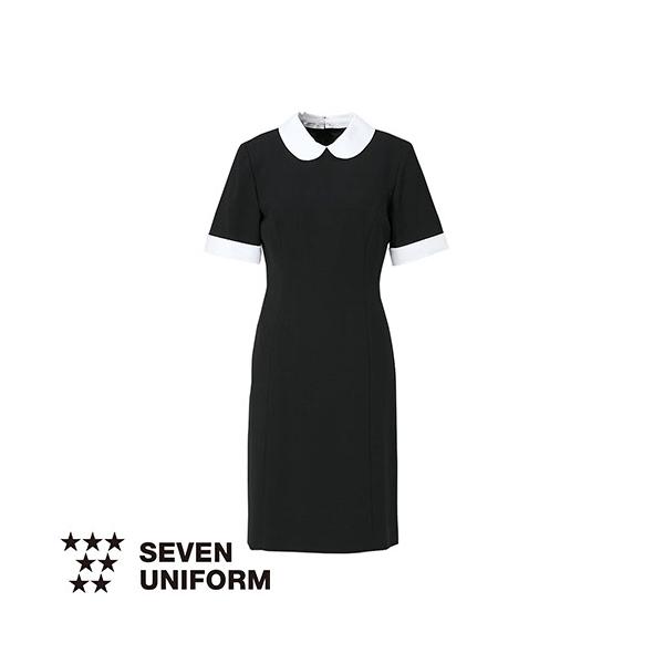 ◎配送方法：通常：宅配便（メール便不可商品）◎商品名：ワンピース◎メーカー：セブンユニフォーム◎品番：CP2134-9◎素材：バックサテンジョーゼット[ポリエステル100%]◎仕様：裏地付(総裏・袖部分無し)、右腰脇ポケット、後ファスナー開...