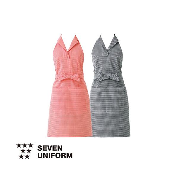 ◎配送方法：通常：宅配便（メール便不可商品）◎商品名：テーラードカラーエプロンドレス◎メーカー：セブンユニフォーム◎品番：CS2344-2、CS2344-9◎素材：ギンガムチェック[ポリエステル90%・綿10%]◎機能：・SR加工繊維表面に...