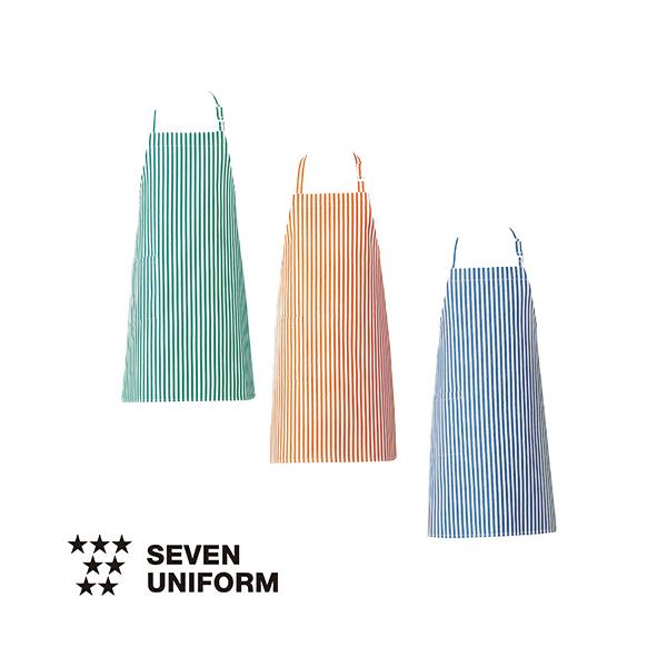 ◎配送方法：通常：宅配便（メール便不可商品）◎商品名：胸当エプロン◎メーカー：セブンユニフォーム◎品番：CT2500-1、CT2500-3、CT2500-4◎素材：先染めデニム[ポリエステル65%・綿35%]◎仕様：ポケット(1)、肩紐Dカ...