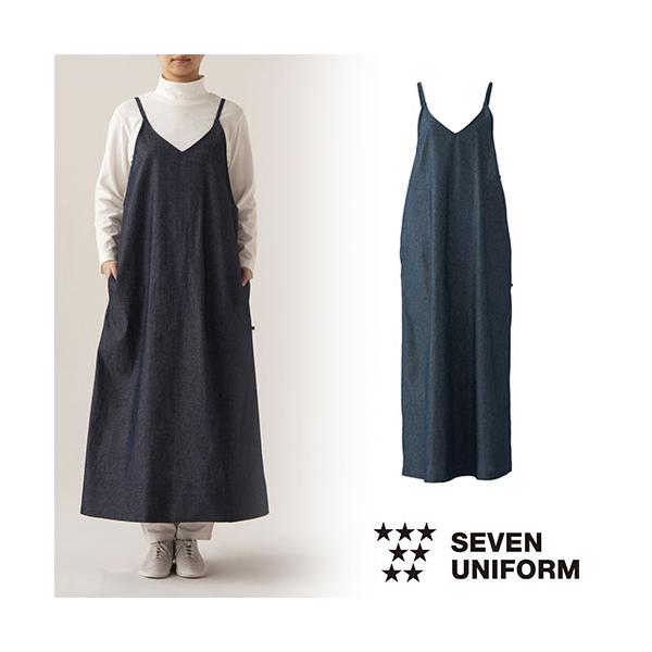 ◎配送方法：通常：宅配便（メール便不可商品）◎商品名：エプロンドレス◎メーカー：セブンユニフォーム◎品番：QS7373-1◎素材：デニム[綿100%](6.5oz)◎仕様：スラッシュポケット(2)◎商品説明：100％落ち綿（わた）を使用した...