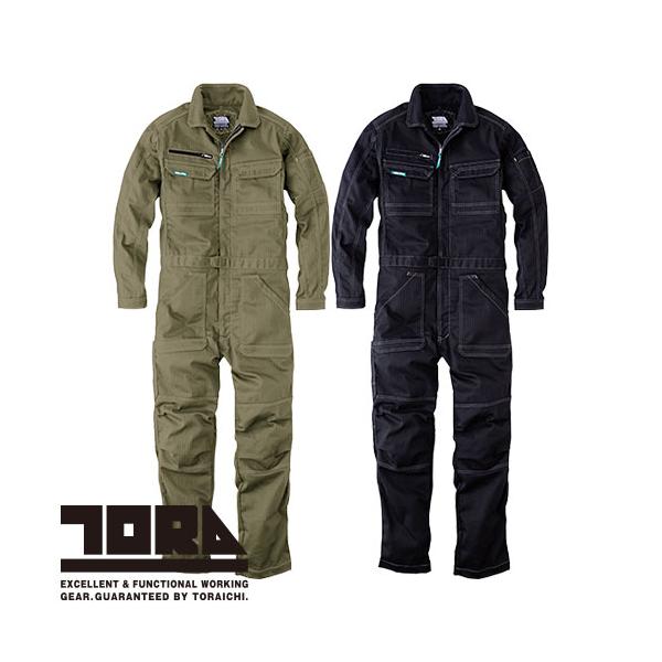 ◎配送方法：通常：宅配便（メール便不可商品）◎商品名：ツナギ◎メーカー：寅壱(TORA)◎品番：9540-501◎素材：ブロークンツイル（制電糸入変形へリンボン）ポリエステル65％・綿33％・ポリウレタン2％◎機能：ストレッチ、制電◎ブラン...