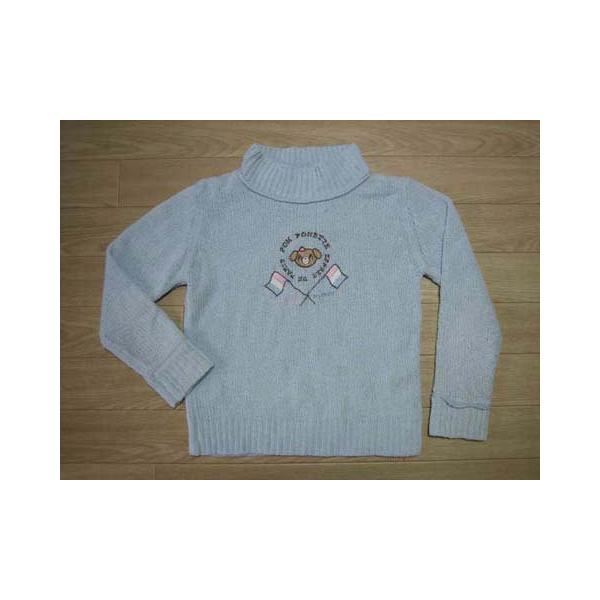 ポンポネット 子供服 pom ponette キッズ 長袖 セーター 水色 秋 冬 M 約 120cm ★2 キッズ  女の子  ガールズ ブランド USED アウトレット  古着  子供 子どもリサイクル ブランド 子供服 子ども服 こど...