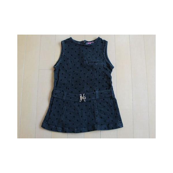 【sale セール 30%off 1/7-1/20】SISTER JENNI シスタージェニィ シスタージェニー 子供服  女の子 女 女子 女児 チュニック デニム 紺 春 秋 冬 L 約 100cm 110cm ★2 キッズ  ユーズド...