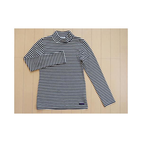 【sale セール 30%off 5/13-5/26】 ディアブル diable ベベ bebe アウトレット アウトレット 子供服 女の子 女 女子 2サイズ 約 150cm 長袖ハイネック カットソー ボーダー 黒 白 秋 冬 ★3 キ...