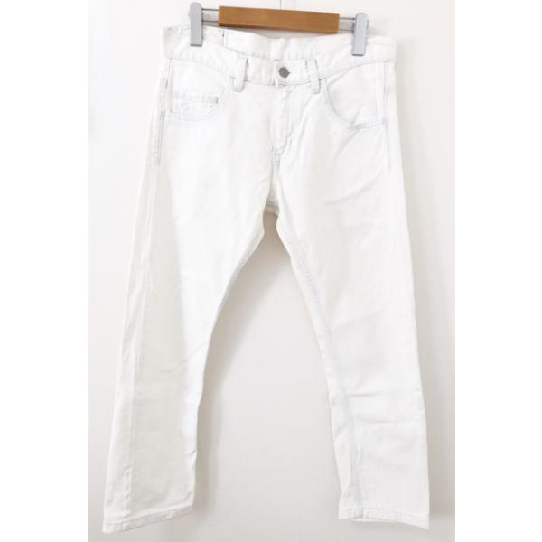 ■商品説明 ＜サイズ表記＞  サイズ: 44＜サイズ実寸＞  股上:約 25cm  股下:約 73cm  ウエスト:約 80cm  ヒップ:約 100cm  ワタリ幅:約 27cm  裾幅:約 18cm＜素材＞コットン＜カラー＞ ホワイト＜...