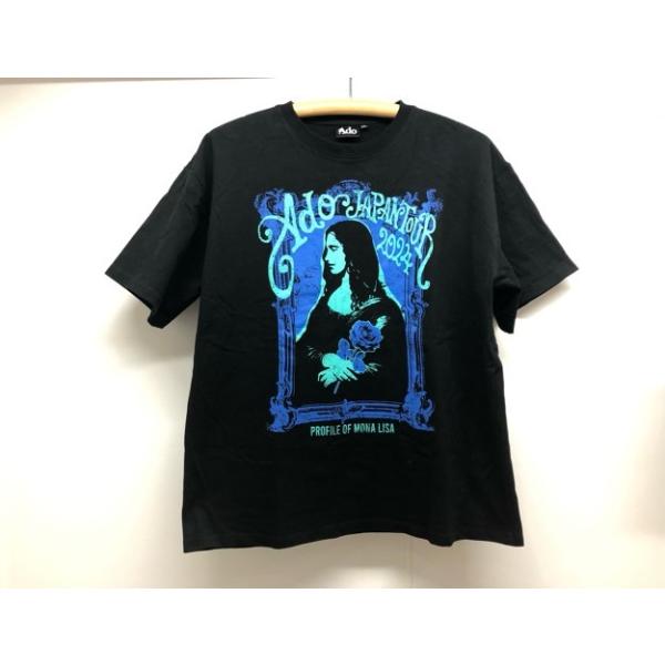 ■商品説明 ＜サイズ実寸＞  肩幅:約 59cm  着丈:約 74cm  身幅:約 63cm  袖丈:約 22cm  ＜商品詳細＞中古・現状品Ado ファッショナブル「モナ・リザの横顔」Tシャツ-d特大：XXL相当※使用感がございます※汚れ...