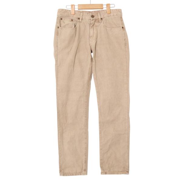 ■商品説明 ＜サイズ実寸＞  股上:約 22.5cm  股下:約 75.0cm  ウエスト:約 39.5cm  ワタリ幅:約 26.5cm  裾幅:約 17.5cm[サイズ表記]28＜カラー＞ ベージュ＜付属品＞無し※写真のもので全てです。...