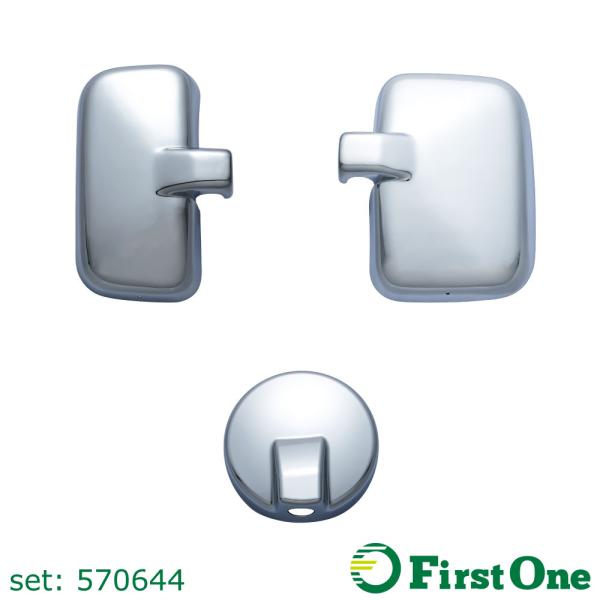 【商品詳細】商品名：ミラーカバー3点セットふそう NEWファイター/ベストワンファイター4t車用 複合曲面サイドミラー車■ 商品コード：570644■ メーカー：ジェットイノウエ■ 適合車種(年式)：ふそうNEWファイター/ベストワンファイ...