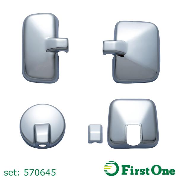 【商品詳細】商品名：ミラーカバー4点セットふそう ベストワンファイター4t車用 複合曲面サイドミラー車■ 商品コード：570645■ メーカー：ジェットイノウエ■ 適合車種(年式)：ふそうベストワンファイター (H17.11〜)・複合曲面サ...