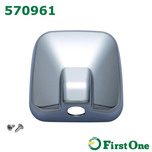 □品番：570961□種別：運転席側サイドアンダー用ミラーカバー□サイズ：縦：210mm×横：210mm□適合車種(参考)：日野４ｔ：17レンジャー/エアループレンジャー（H23.8〜）□材質：樹脂　クロームメッキJET製ミラーカバーは純正...