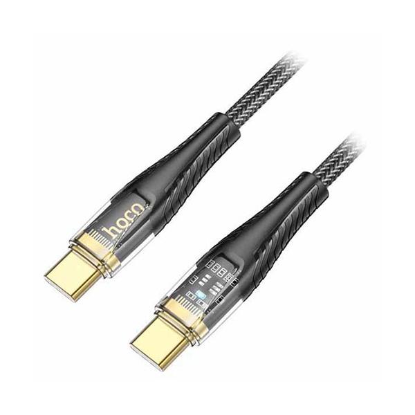 U121-CC-BK PD60W対応の クリスタルType-C to Type-C高耐久性ナイロンメッシュケーブル 1.2m ブラック ※詳細は商品説明をご確認下さい。商品ページは縦長です。