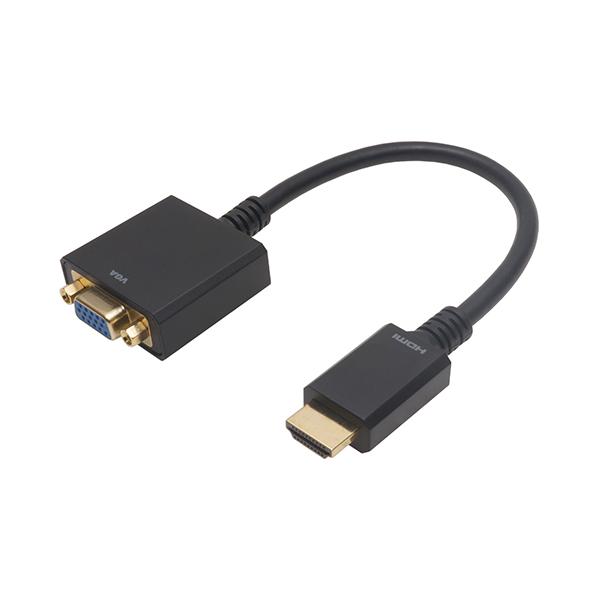 HAVGF-707BB PCとモニターの接続に便利なHDMI(オス)→VGA(メス)変換アダプタ 15cm ※詳細は商品説明をご確認下さい。商品ページは縦長です。