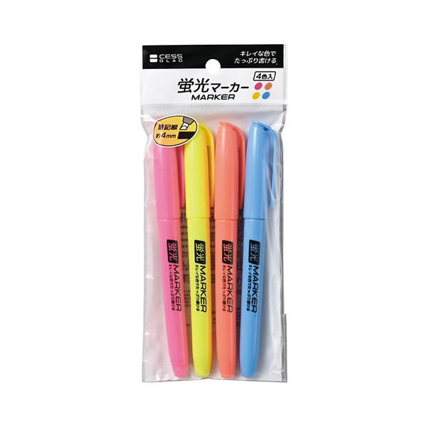 22552017X20 CESS 蛍光マーカー4P ※詳細は商品説明をご確認下さい。商品ページは縦長です。