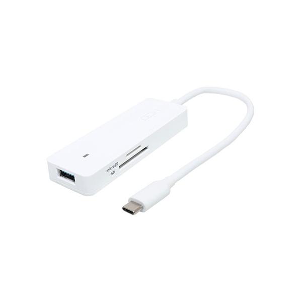 USH-10G2C/WH USB Type-Cポートひとつで4台のUSB機器とSD・microSDカードが使用可能高速データ伝送が可能な10Gbps対応 ※詳細は商品説明をご確認下さい。商品ページは縦長です。