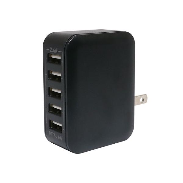 IPA-60U2/BK スマートフォンを5台同時に高速充電できる超コンパクトな軽量USB-ACアダプタ ※詳細は商品説明をご確認下さい。商品ページは縦長です。