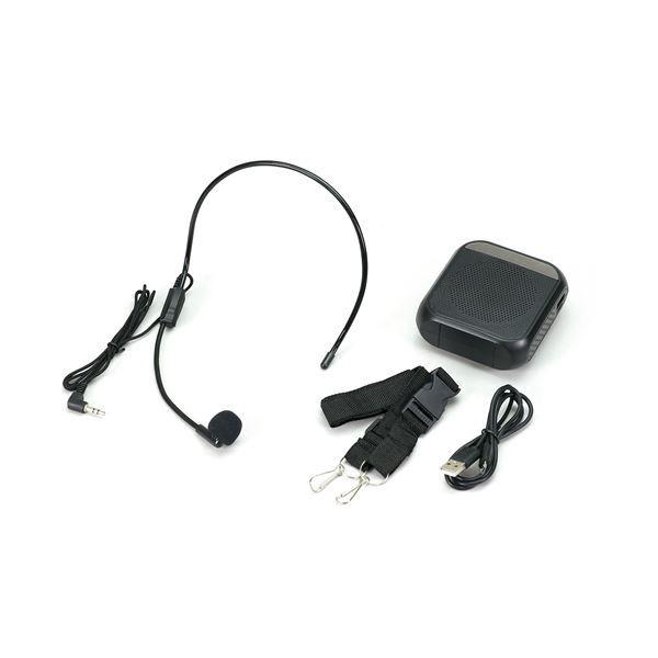 【商品名】 ハンズフリー小型拡声器 黒  ※詳細は商品説明をご確認下さい。商品ページは縦長です。(ソフトバンク・ワイモバイルまとめて支払い、d払い、auかんたん決済等キャリア決済手数料無料) /PayPayポイント消化/ペイペイポイント対応ストア