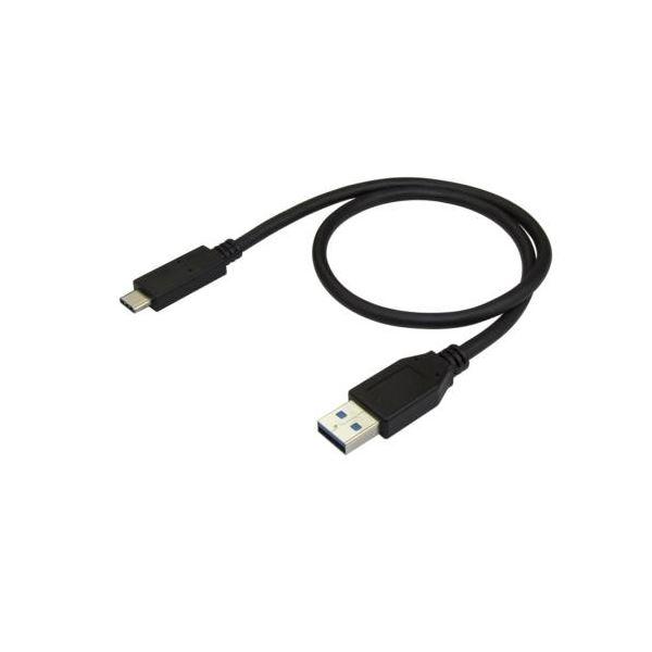 【商品名】 StarTech.com USB3.1ケーブル 0.5m Type A（オス）-C（オス） ブラック USB31AC50CM1本  ※詳細は商品説明をご確認下さい。商品ページは縦長です。(ソフトバンク・ワイモバイルまとめて支払い...