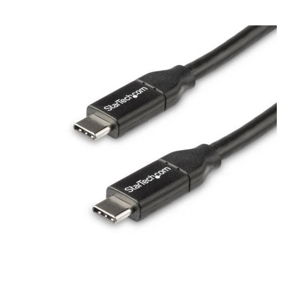 【商品名】 StarTech.com USB2.0 Type-Cケーブル 給電充電対応 TypeC（オス）-TypeC（オス） 0.5m ブラックUSB2C5C50CM 1本  ※詳細は商品説明をご確認下さい。商品ページは縦長です。(ソフト...