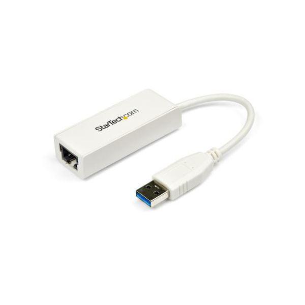 【商品名】 StarTech.com USB3.0-Gigabit Ethernetアダプタ 10・100・1000Mbps対応 ホワイトUSB31000SW 1個  ※詳細は商品説明をご確認下さい。商品ページは縦長です。(ソフトバンク・ワ...