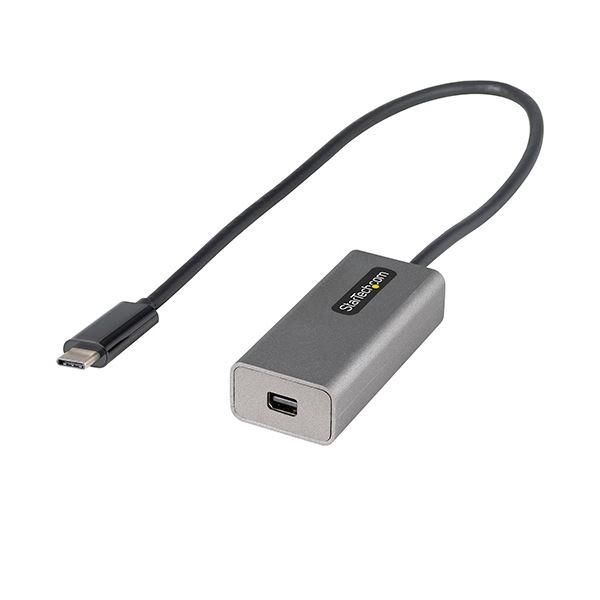 【商品名】 StarTech.com USB C-Mini DisplayPort 変換アダプタ 30cm一体型 4K／60Hz グレーCDP2MDPEC 1個  ※詳細は商品説明をご確認下さい。商品ページは縦長です。(ソフトバンク・ワイモ...