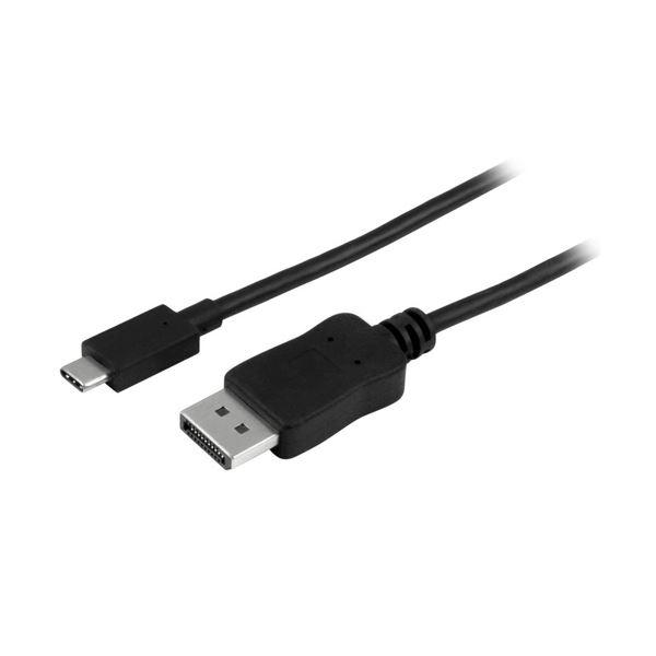 【商品名】 StarTech.com USB TypeC-DisplayPort 変換ディスプレイアダプタケーブル 1.8m 4K／60Hzブラック CDP2DPMM6B 1本  ※詳細は商品説明をご確認下さい。商品ページは縦長です。(ソフ...