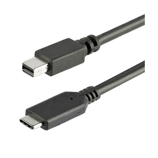 【商品名】 StarTech.com USB TypeC-Mini DisplayPort 変換ディスプレイアダプタケーブル 1m 4K／60Hzブラック CDP2MDPMM1MB 1本  ※詳細は商品説明をご確認下さい。商品ページは縦長で...