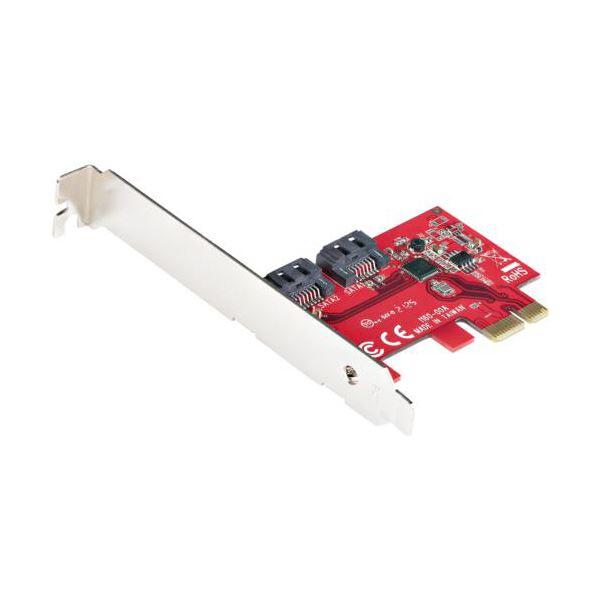 【商品名】 StarTech.com SATA 2ポート増設 PCI Expressインターフェースカード 2P6G-PCIE-SATA-CARD1個  ※詳細は商品説明をご確認下さい。商品ページは縦長です。(ソフトバンク・ワイモバイルまと...