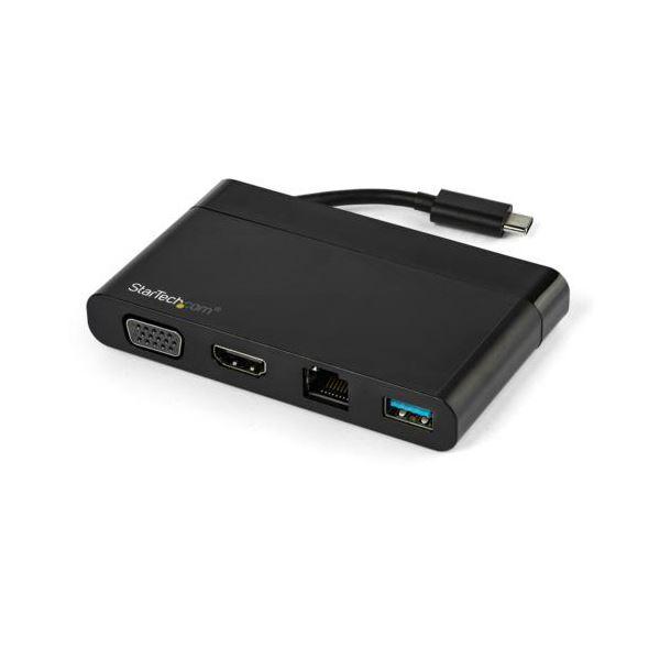 【商品名】 StarTech.com USB Type-C接続マルチアダプタ ブラック DKT30CHVCM 1個  ※詳細は商品説明をご確認下さい。商品ページは縦長です。(ソフトバンク・ワイモバイルまとめて支払い、d払い、auかんたん決済...