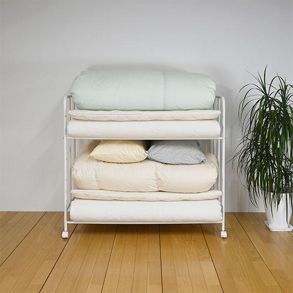 【商品名】 布団収納ラック2段奥行40cm 2段 組立式  [ SH-CS4010 WH ] ※詳細は商品説明をご確認下さい。商品ページは縦長です。(ソフトバンク・ワイモバイルまとめて支払い、d払い、auかんたん決済等キャリア決済手数料無料...