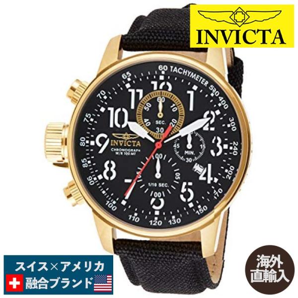 腕時計 インヴィクタ インビクタ フォース メンズ 1515 Invicta Men's 1515 I "Force Collection" 18k Gold Ion-Plated Stainless Steel and Black Clo...