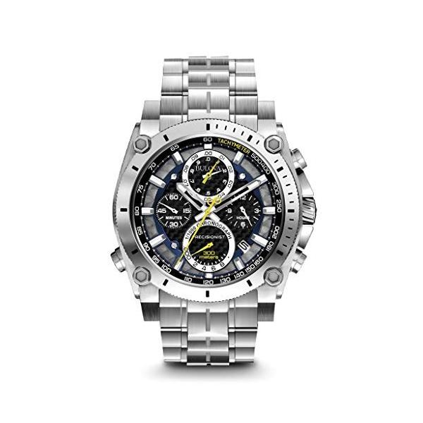 ブローバ Bulova プレシジョン Precisionist メンズ腕時計 ケース46.5mm 96B175 独自の262KHZ高性能プレシジョンクロノグラフムーブメント 12時間の時間枠で1 / 1,000秒の精度 腕時計 ブローバ メ...