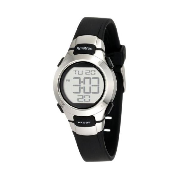 アーミトロン Armitron スポーツ クロノグラフ レディース腕時計 457012BLK腕時計 アーミトロン レディース 45/7012BLK Armitron Sport Women's 45/7012 Digital Chronog...