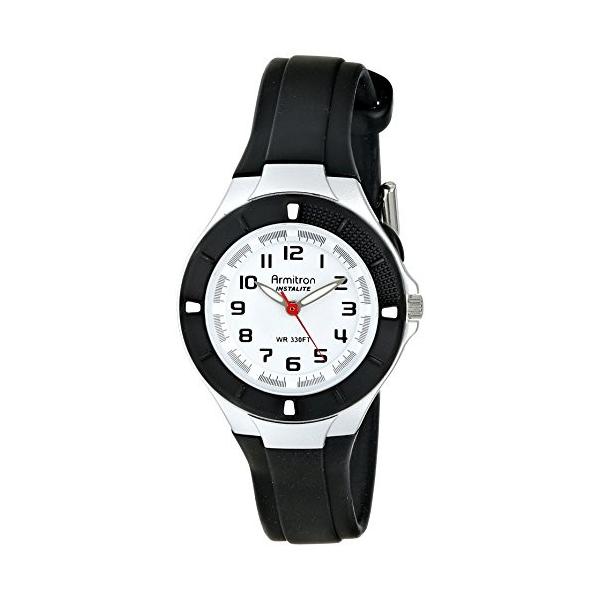 腕時計 アーミトロン レディース 25/6416BLK Armitron Sport Women's 25/6416BLK Easy-to-Read Dial Black Resin Strap Watch海外限定品を迅速輸入！5〜15営業...