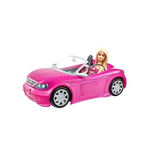 バービー バービー人形 日本未発売 プレイセット アクセサリ 家具 車 馬 DJR55 Barbie Playset with Sparkly Pink 2-Seater Toy Convertible Car Featuring Glam...